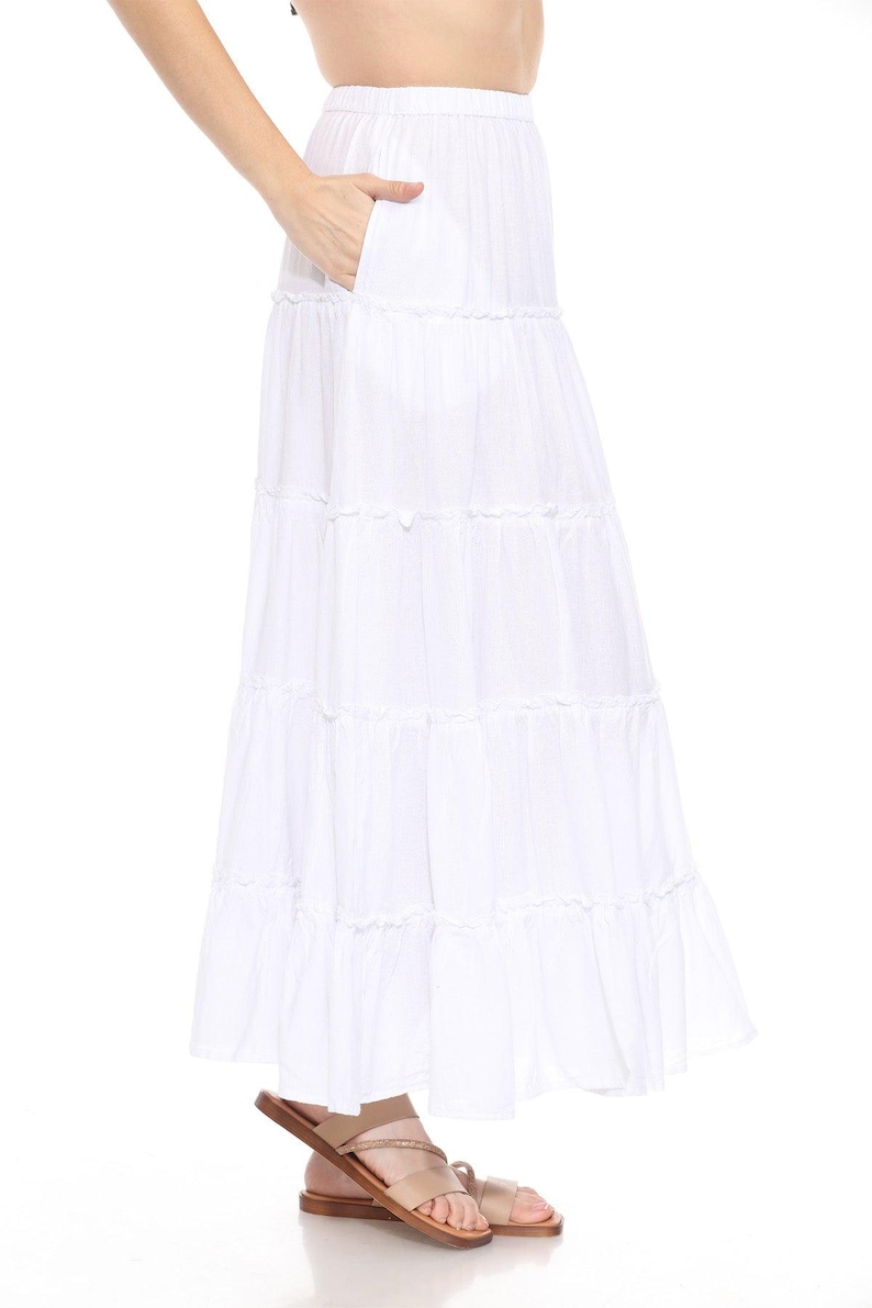 Five Layer Tiered Maxi Skirt - Etsy