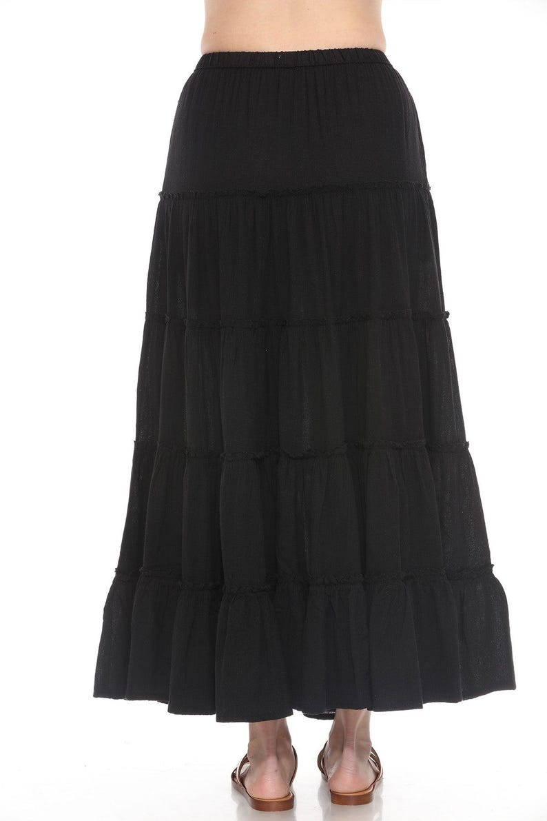 Five Layer Tiered Maxi Skirt - Etsy