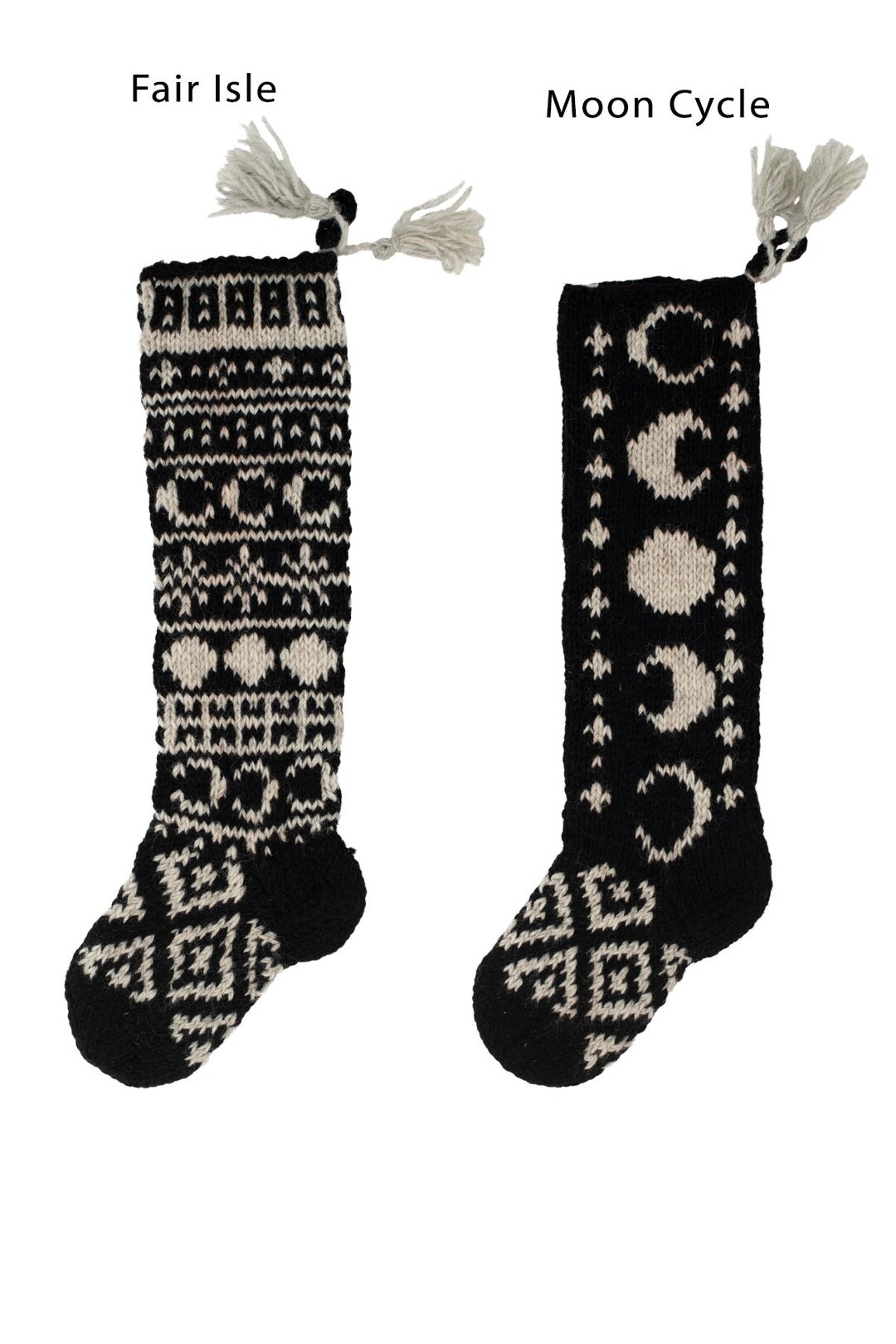 Celestial Hand Knit Stockings - Etsy