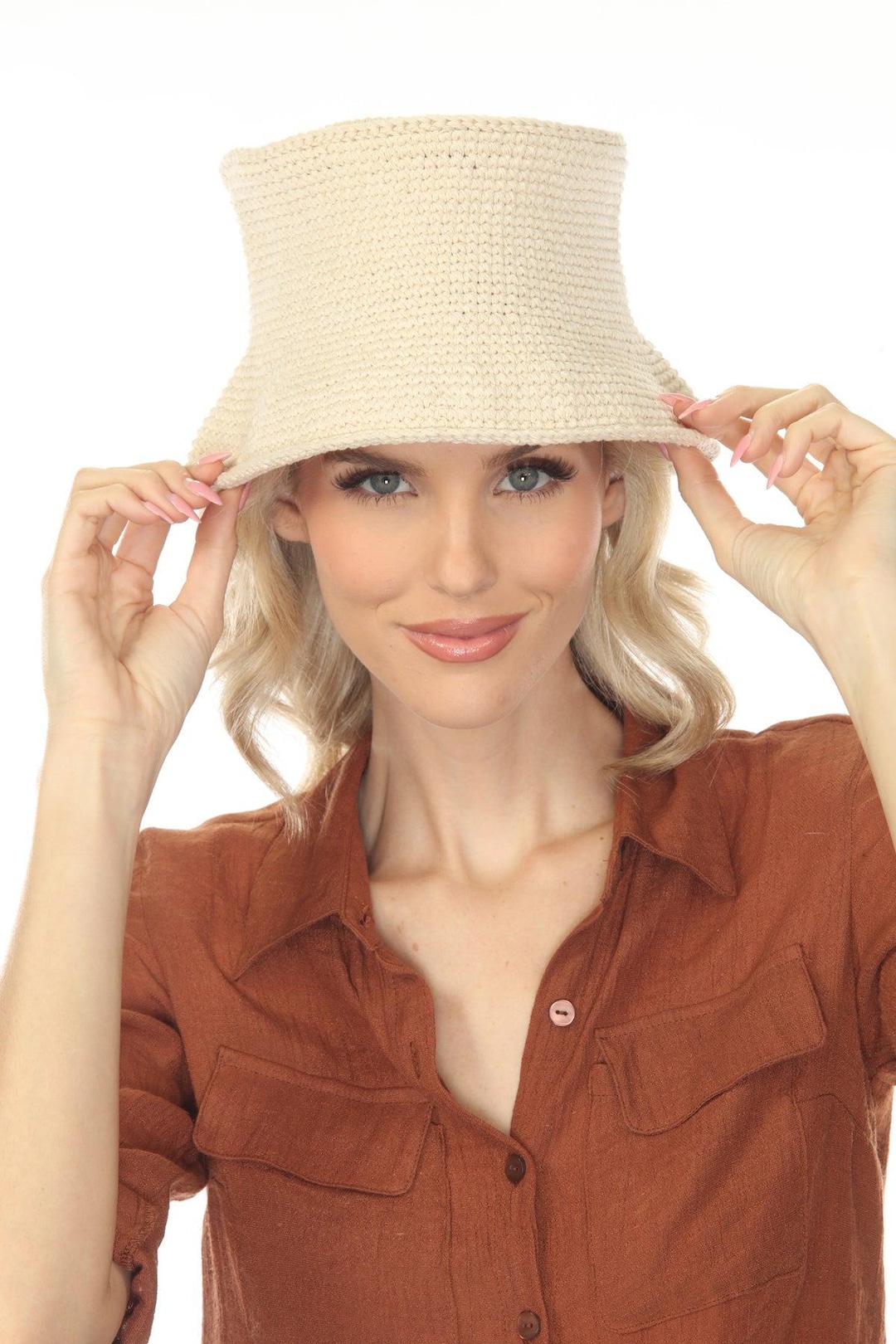 Cotton Crochet Bucket Hat - Etsy