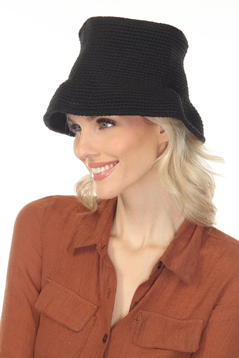 Cotton Crochet Bucket Hat - Etsy