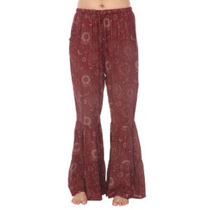 Flowy Tiered Ruffle Pants | Boho Flowy Wide-leg, Comfortable Layered ...