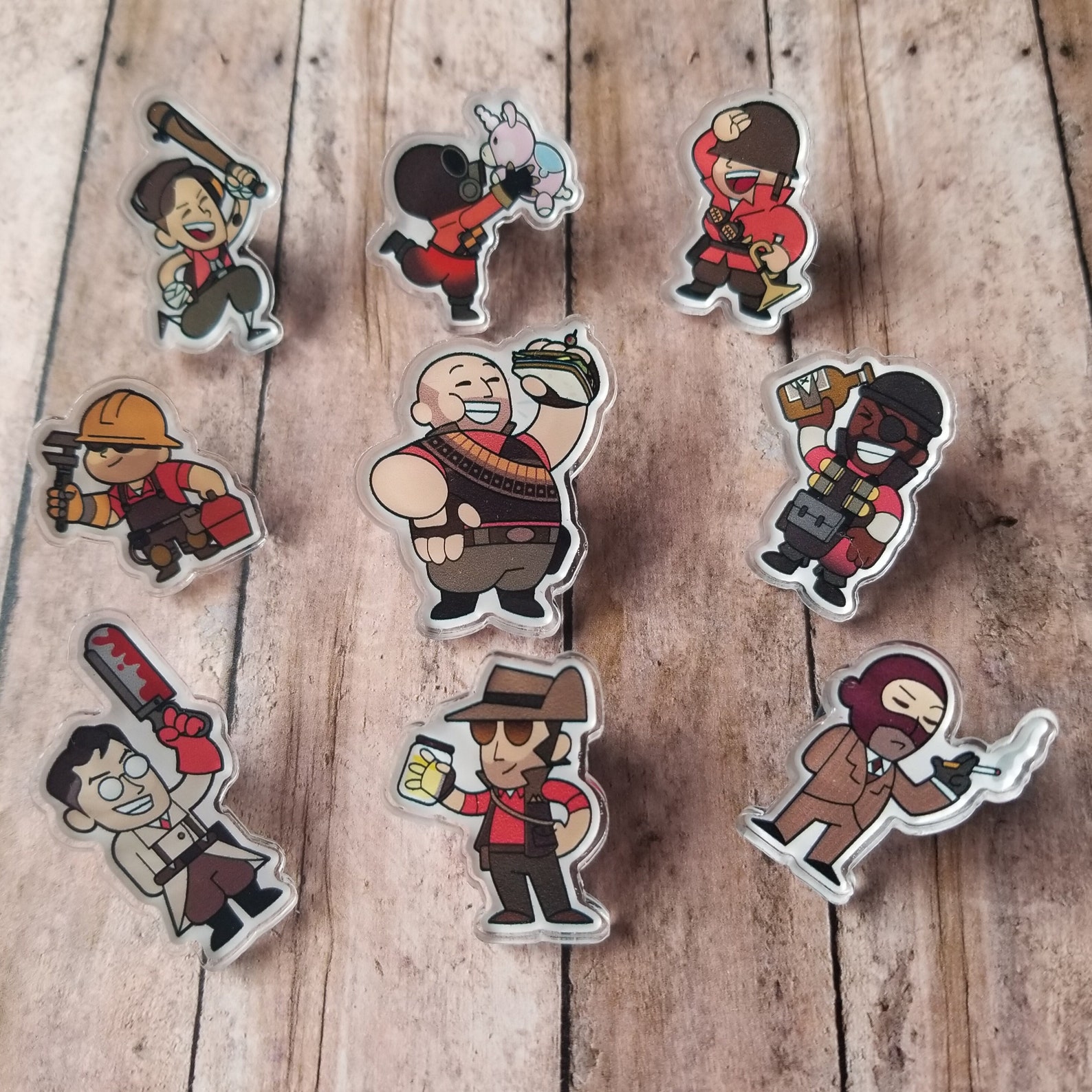 Team Fortress 2 RED Team Acrylic Pins - Etsy