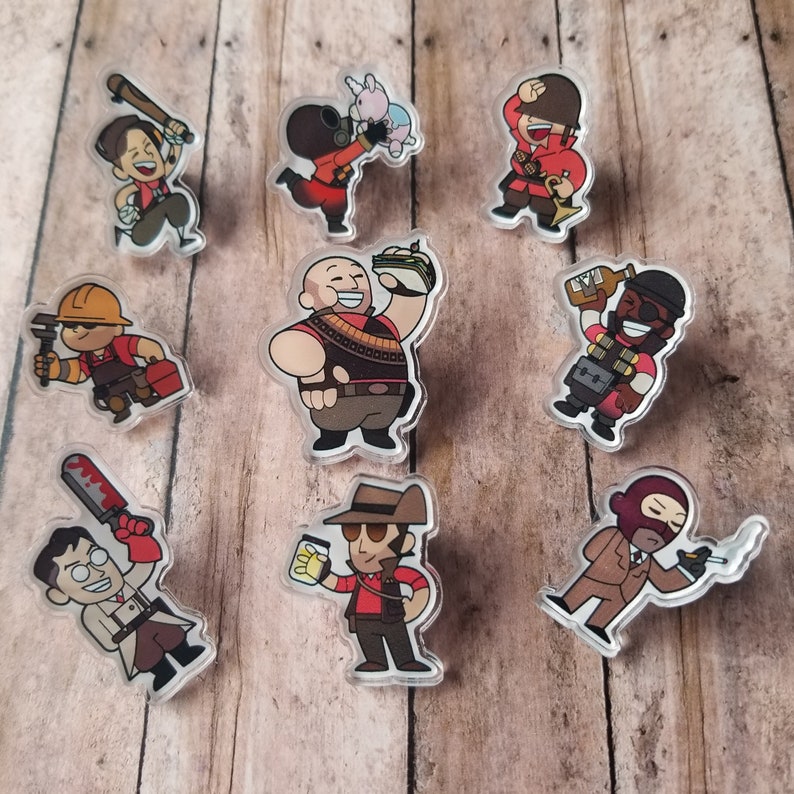 Team Fortress 2 RED Team Acrylic Pins - Etsy