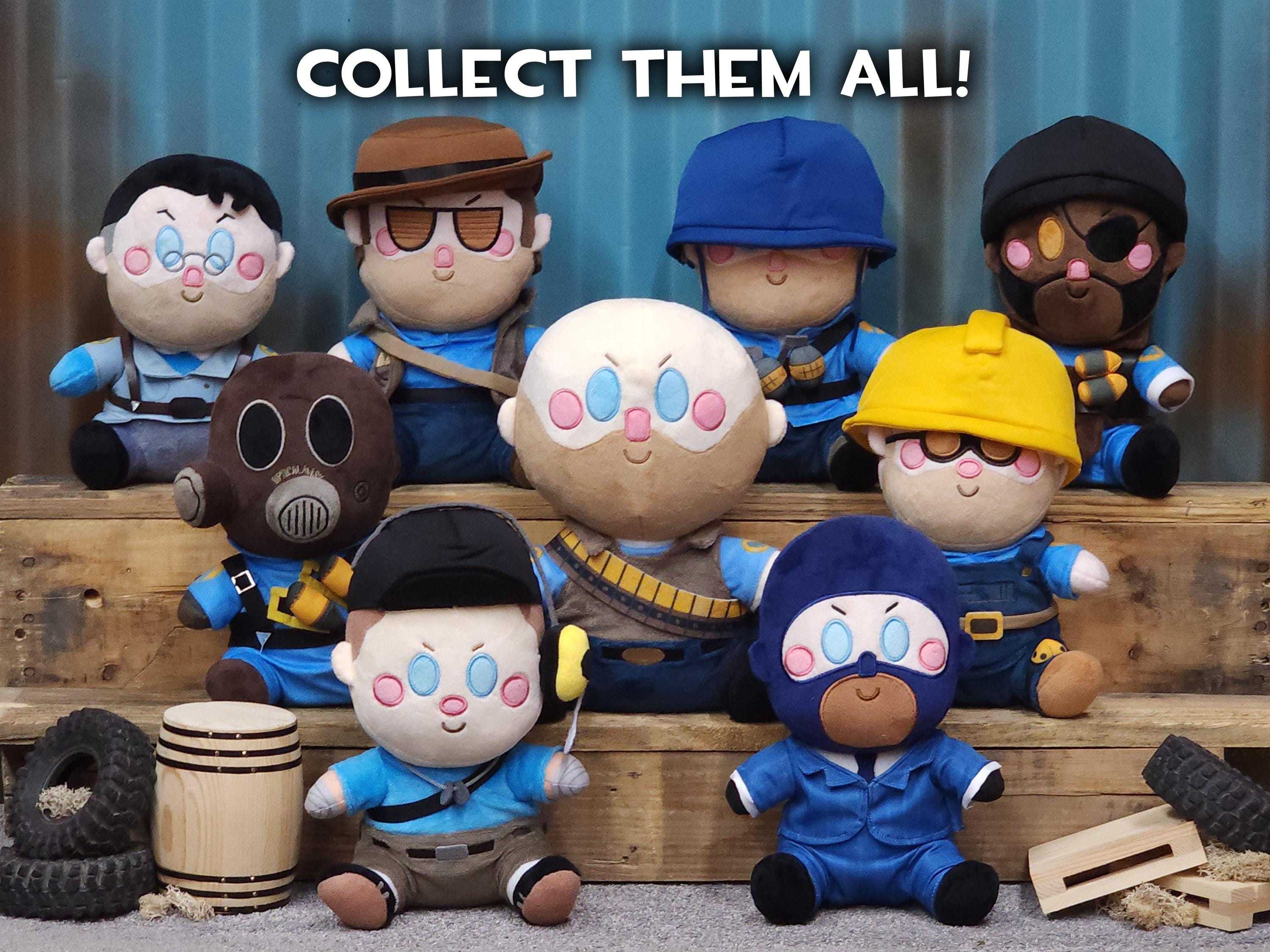 Team Fortress 2 - BLU Engineer and Pyro Plushie Bundle - Etsy
