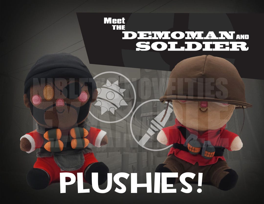 Team Fortress 2 - Soldier and Demoman Plushie Bundle - Etsy