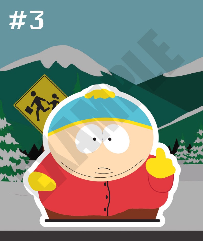 South Park Middle Finger Stickers/decals - Etsy