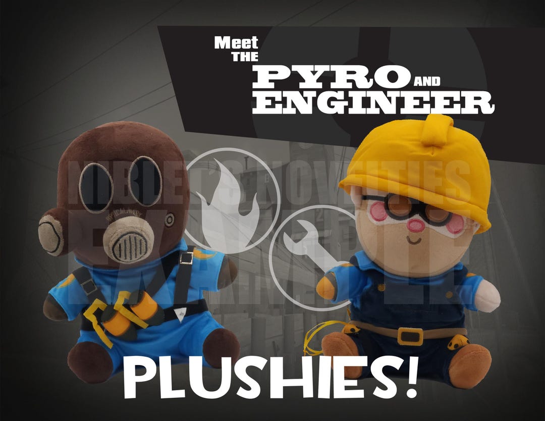 Team Fortress 2 - BLU Engineer and Pyro Plushie Bundle - Etsy