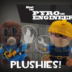 Team Fortress 2 - BLU Engineer and Pyro Plushie Bundle - Etsy
