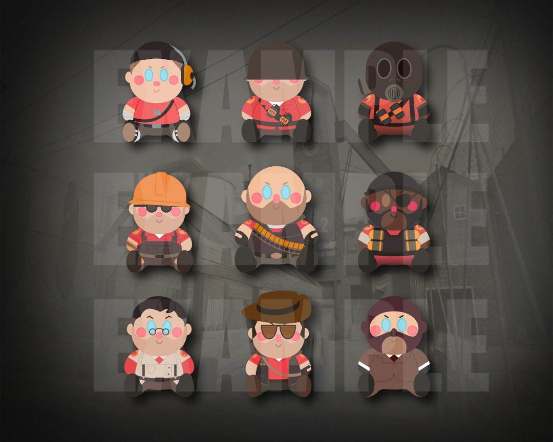 Team Fortress 2 - Plushie Stickers/decals - Etsy