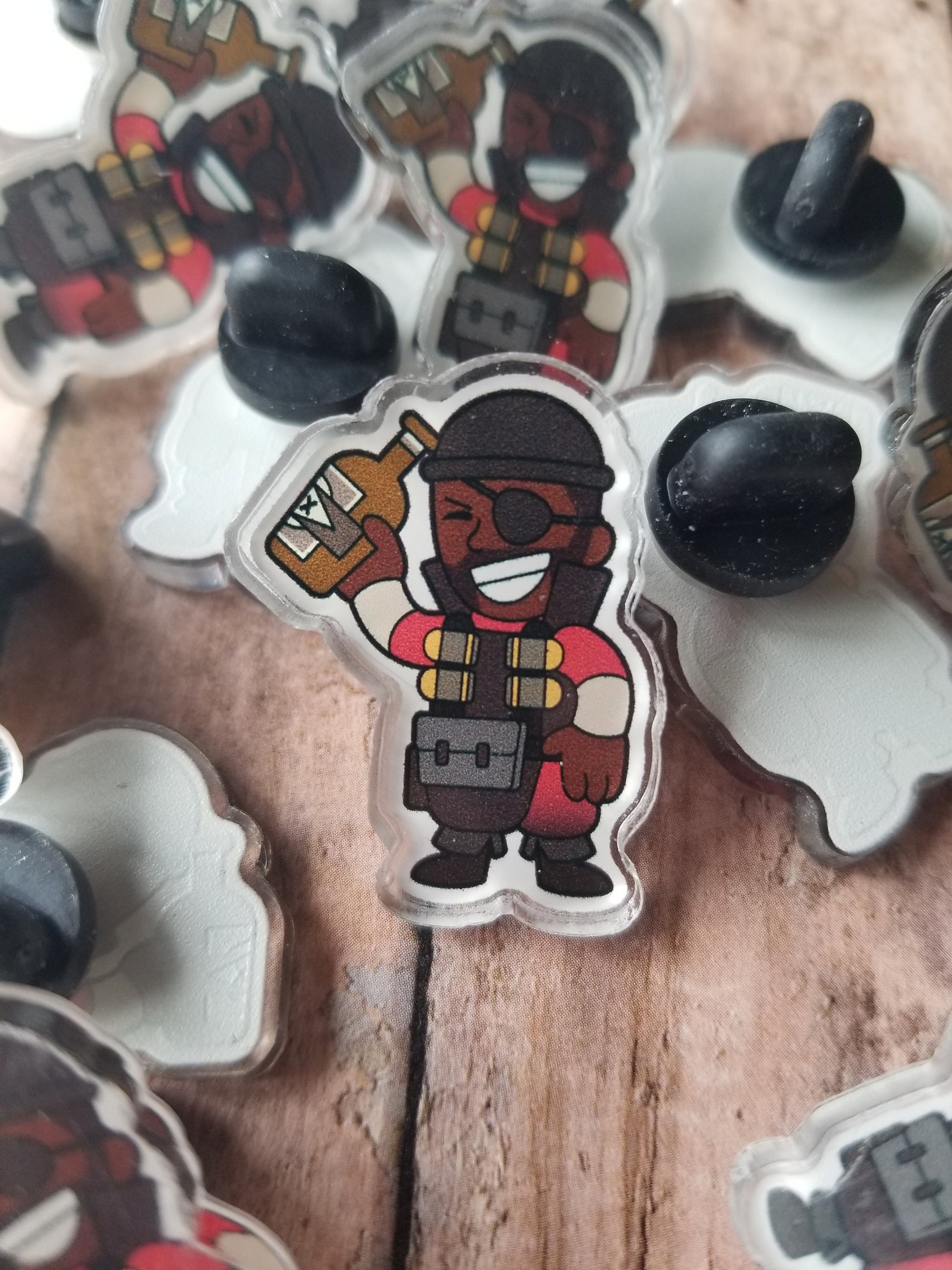 Team Fortress 2 RED Team Acrylic Pins - Etsy