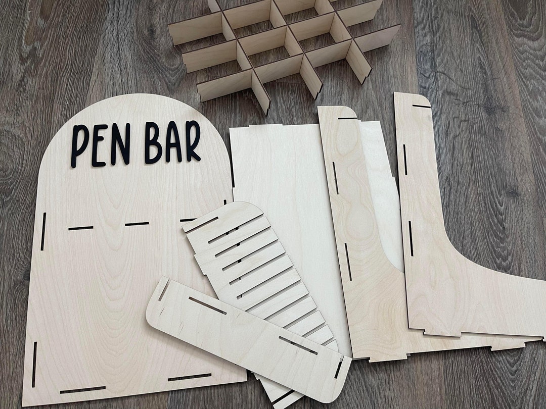 Pen Bar Display Beadable Pen Holder Market Vendor Wooden Display Beaded ...