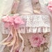 Shabby Chic Pink Roses Tote Bag With Beautiful Vintage Lace and Rose - Etsy