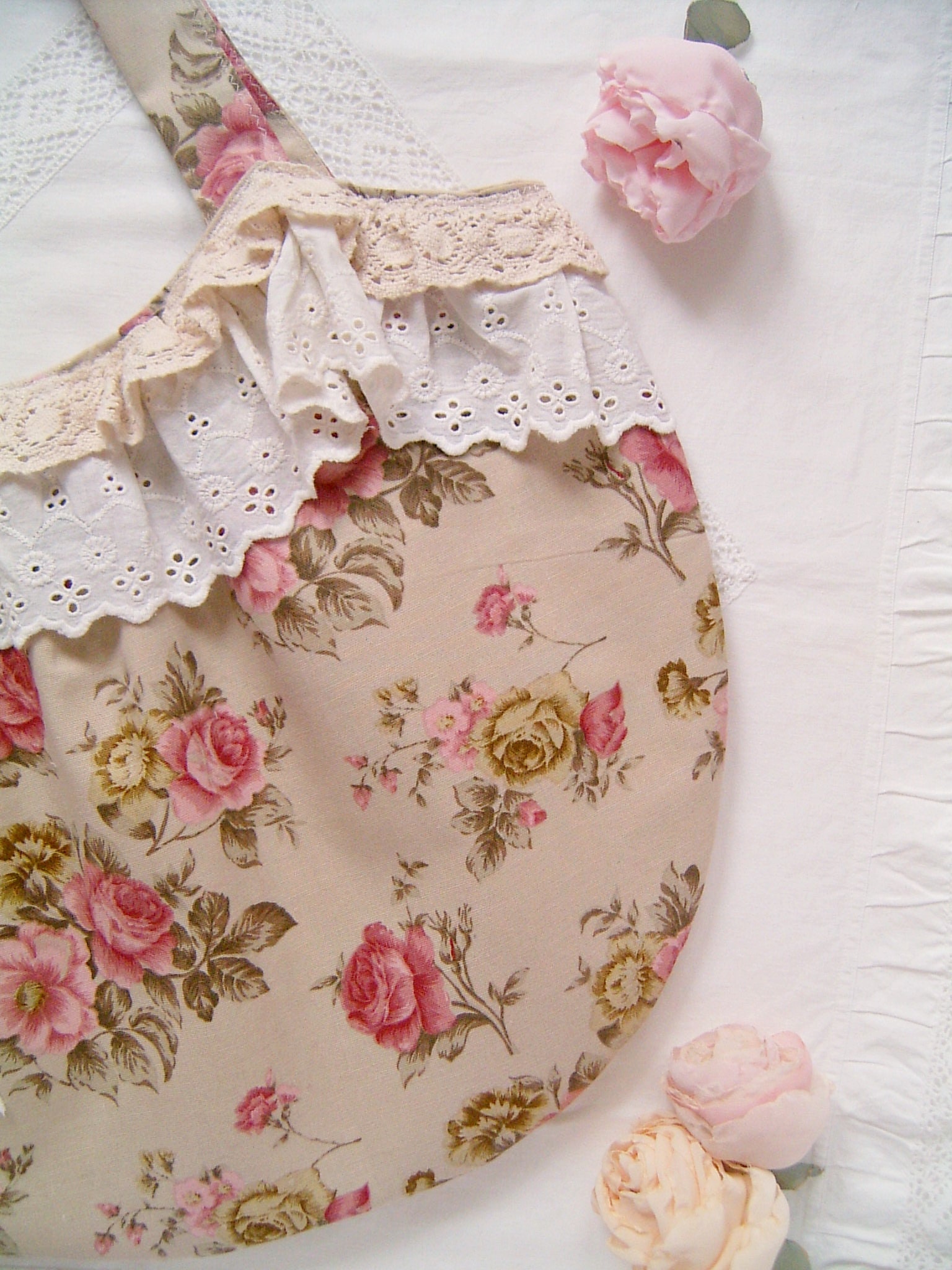 Shabby Chic Roses Tote Bags Romantic Roses Shabby Chic Bag Shabby ...