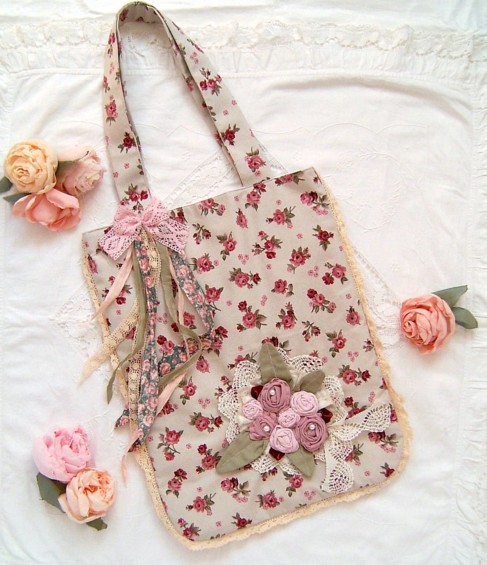 Shabby Chic Tote Bags Shabby Chic Tote Bags Women Roses Vintage Tote ...