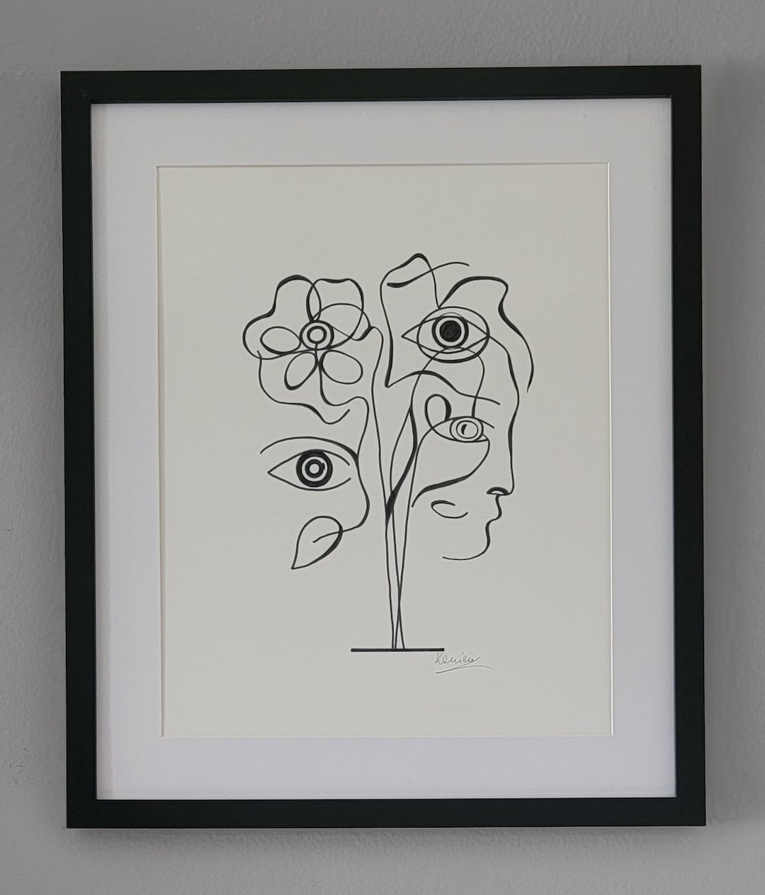 One Line Drawing, Minimalist Ink Pen Drawing, Line Art, Original ...