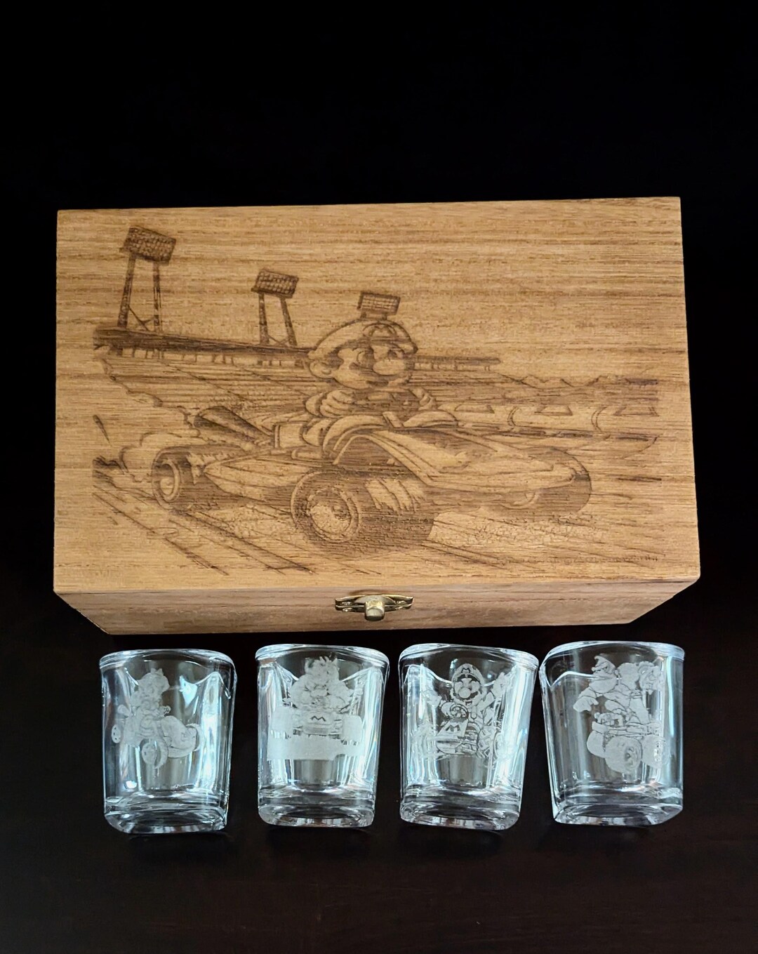 Fandom Gaming Shot Glass Set With Custom Box Mario Game Espresso Shot ...