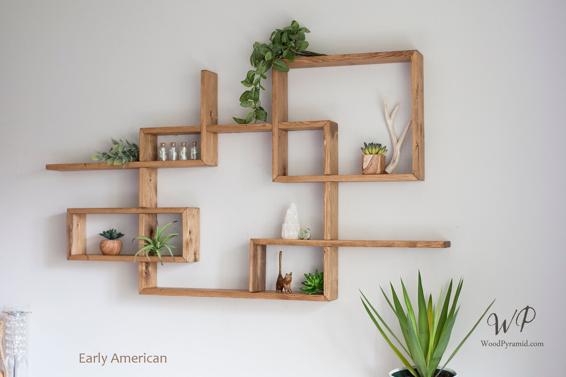Solid Wood Display Shelf 45x 24. Square - Etsy