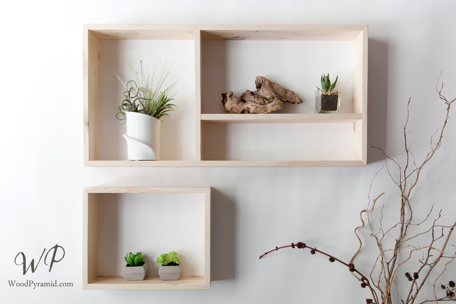 Set of Rectangular Solid Wood Shelves 24x12. Eight - Etsy
