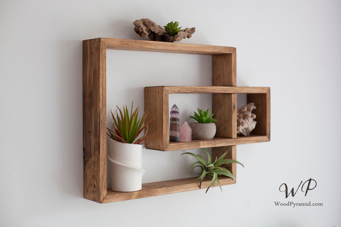 Solid Wood Display Shelf 24.5x 14. Rectangular - Etsy