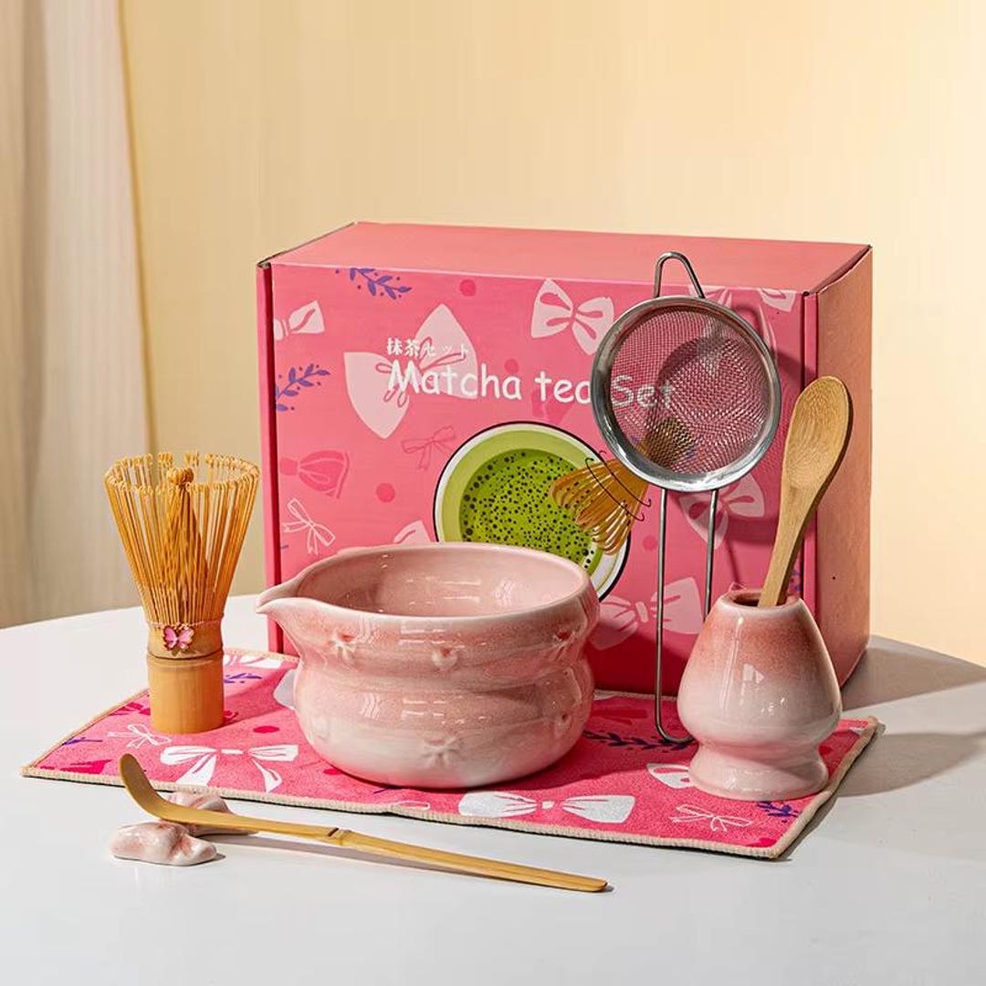 Blush Pink Ceramic Matcha Tea Set • Japanese Style Kit - Etsy