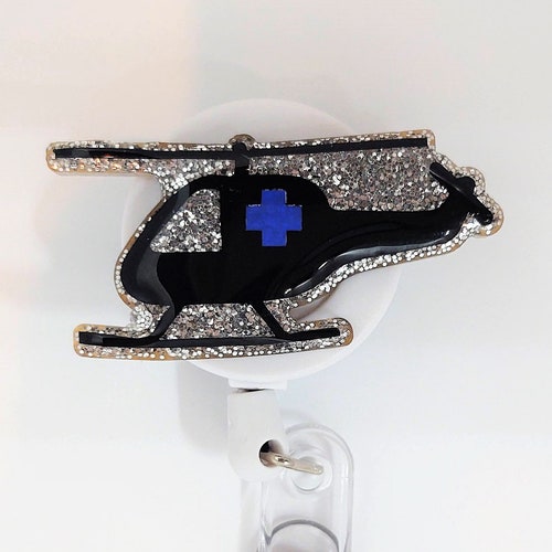 Helicopter Badge Reel Transport Badge Reel Flight Nurse - Etsy