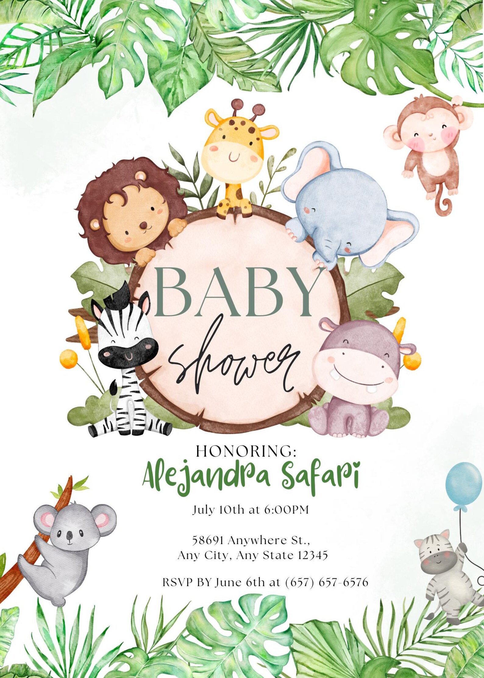 Jungle Adventure Baby Shower - Safari Inspired - Etsy