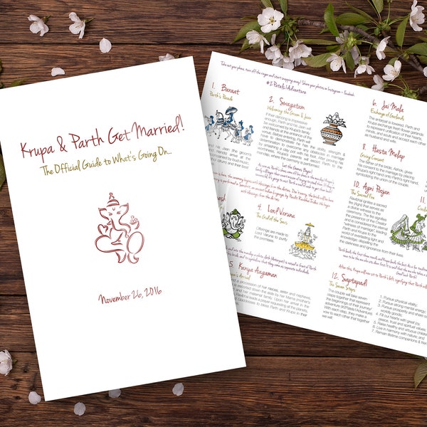 Hindu Wedding Program - Etsy