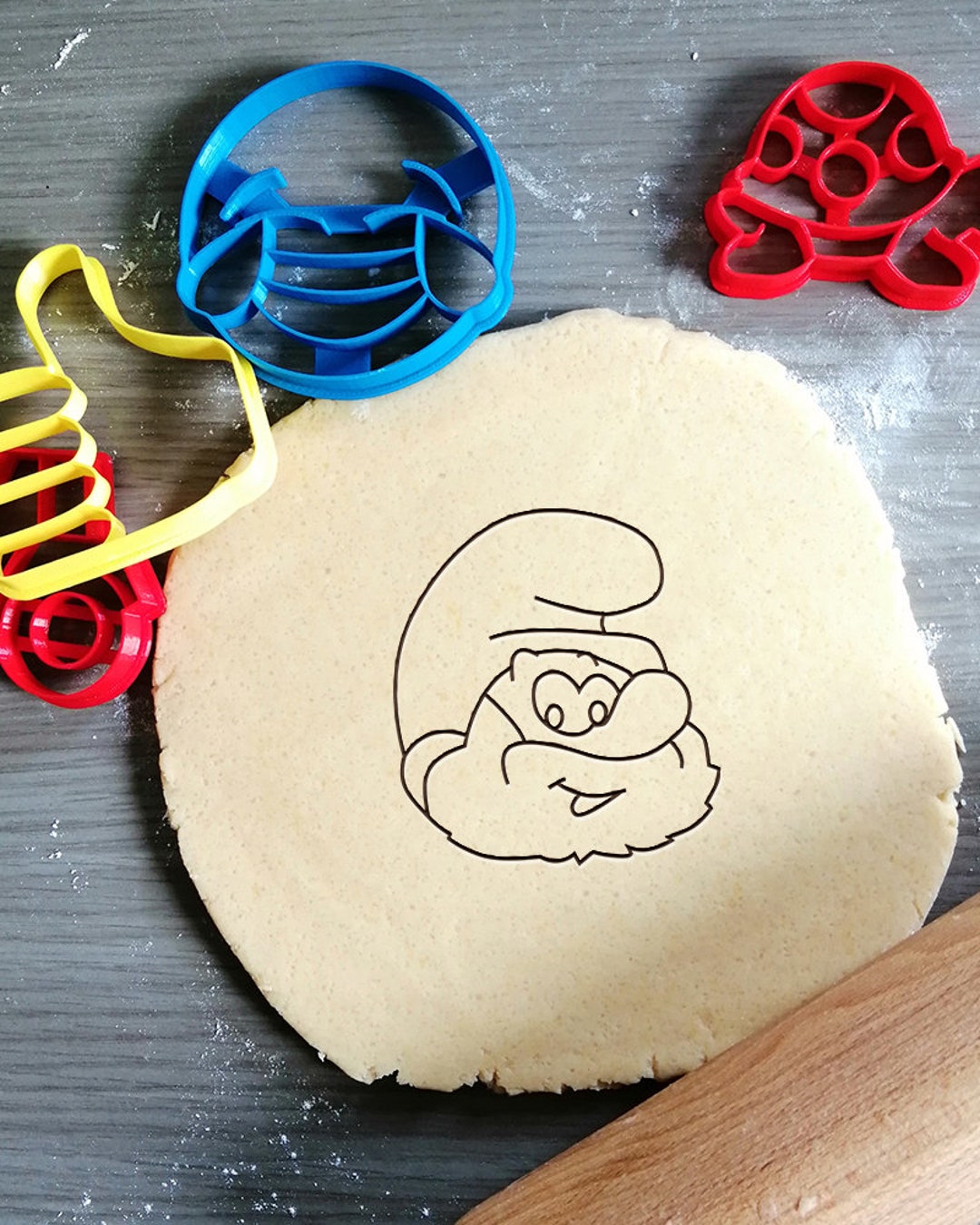 All the Smurfs Cookie Cutters Dad Smurf Gargamel - Etsy