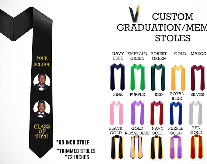 Graduation Stole/ High School Graduation Stole/ College Graduation ...
