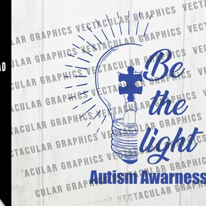 Be the Light Autism Awareness Autism SVG Autism Cut File - Etsy