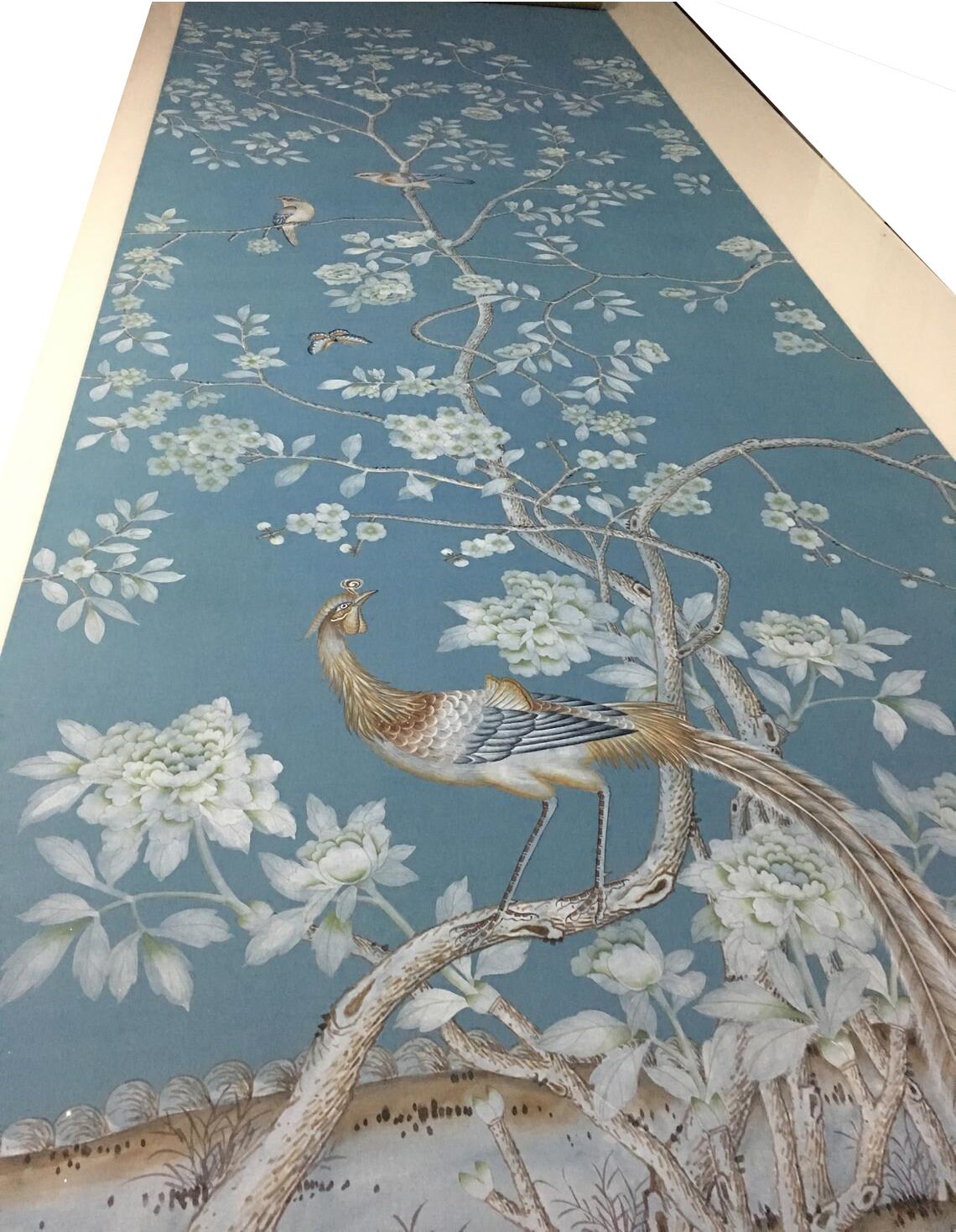 Handpainted Silk Wallpaper Wallpaper - Etsy