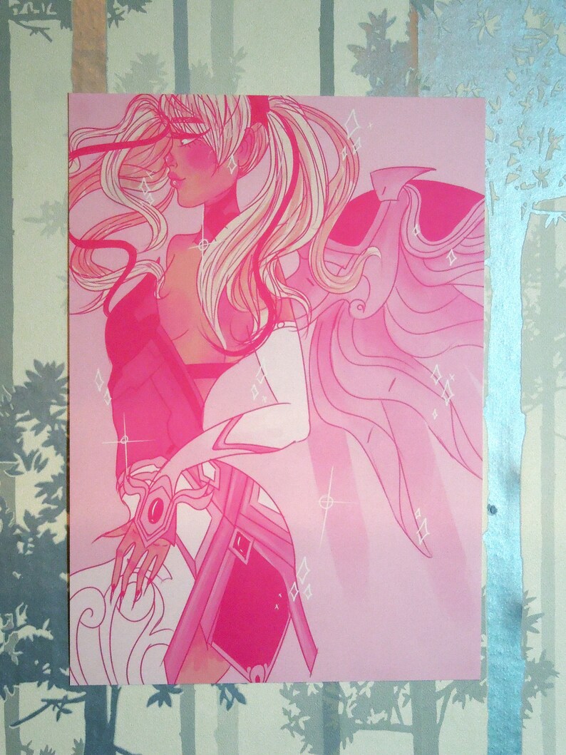 PINK MERCY Print - A3 Overwatch Mercy Charity Print - Etsy