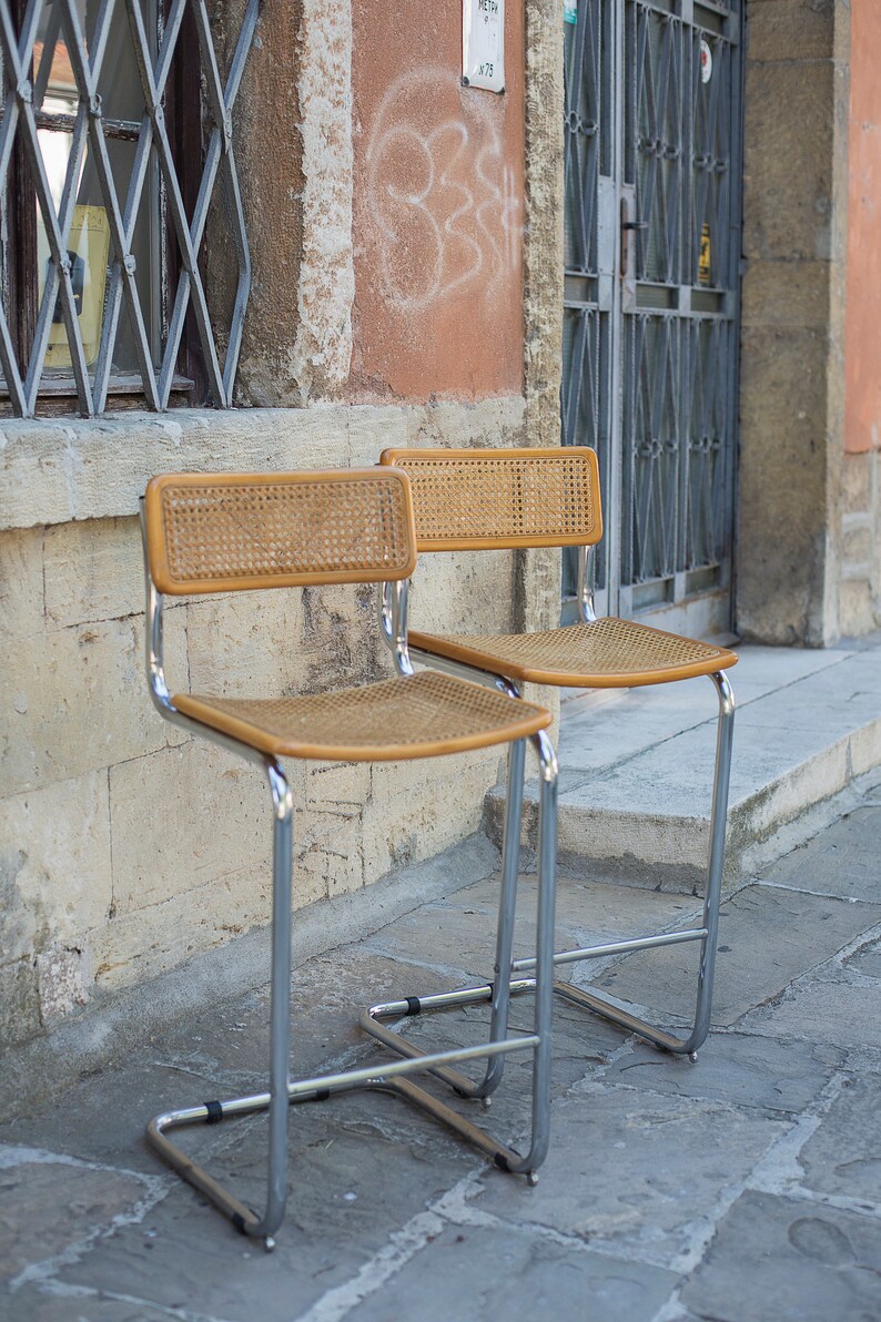 Vintage Marcel Breuer Style Cesca Bar Stool - Etsy