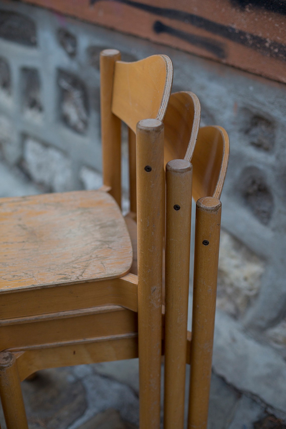Small Wooden Vintage Kids Chair | Etsy