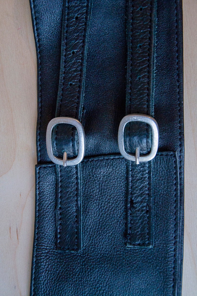 Sam Brown Wide Waist Hips Leather Double Strap Buckle - Etsy
