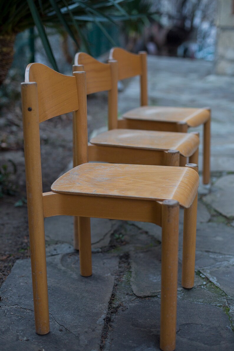 Small Wooden Vintage Kids Chair - Etsy