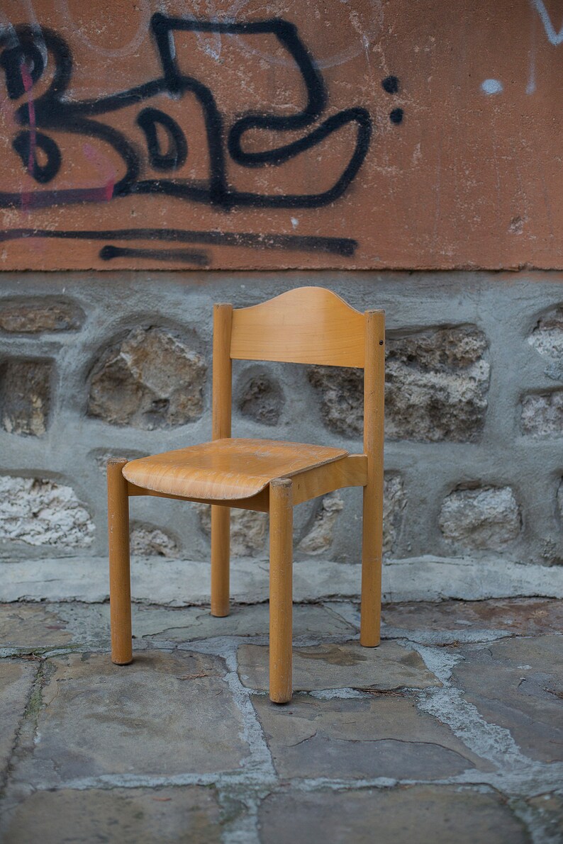 Small Wooden Vintage Kids Chair - Etsy