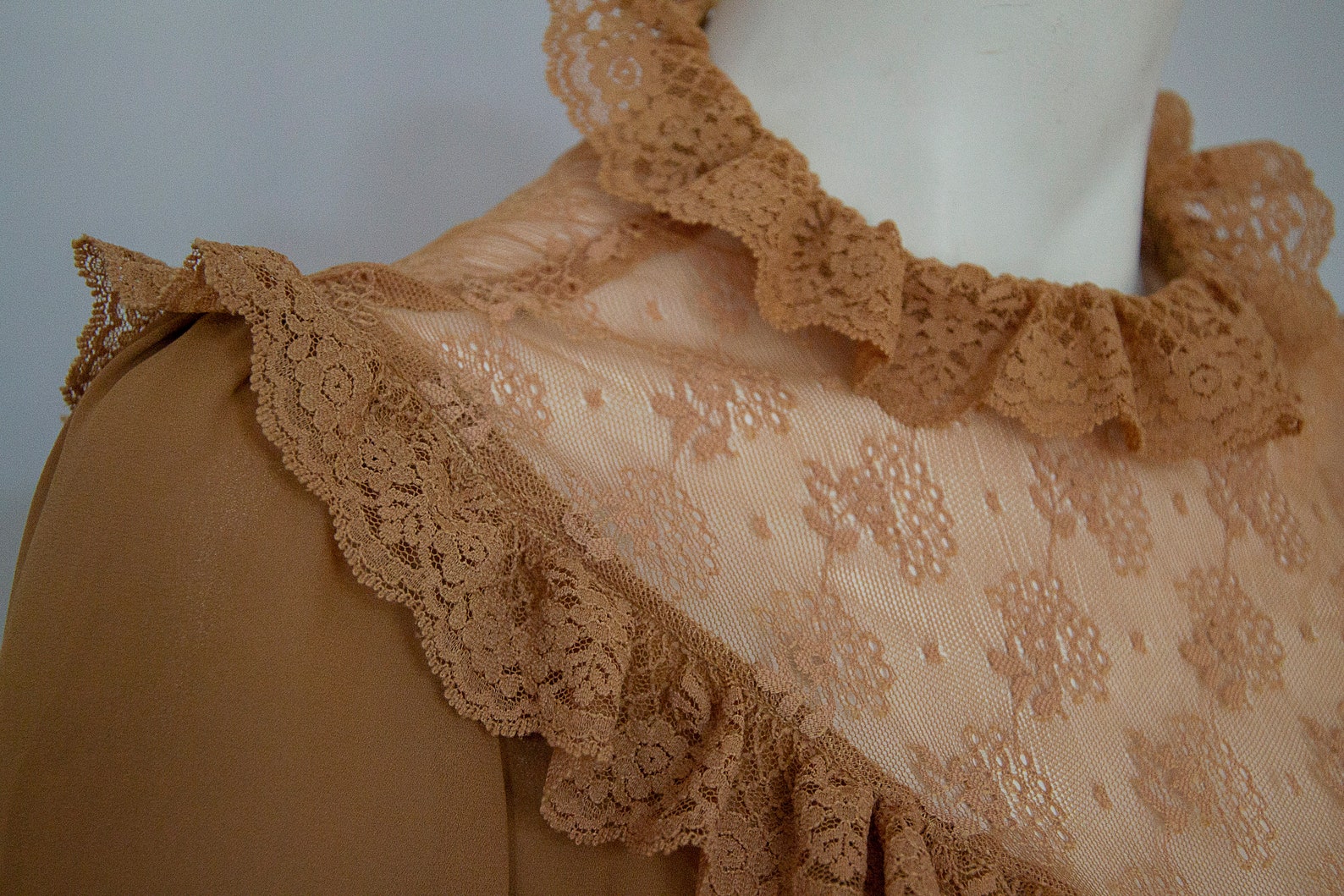 Romantic Neck Lace Ruffles Long Sleeve Midi Dress - Etsy