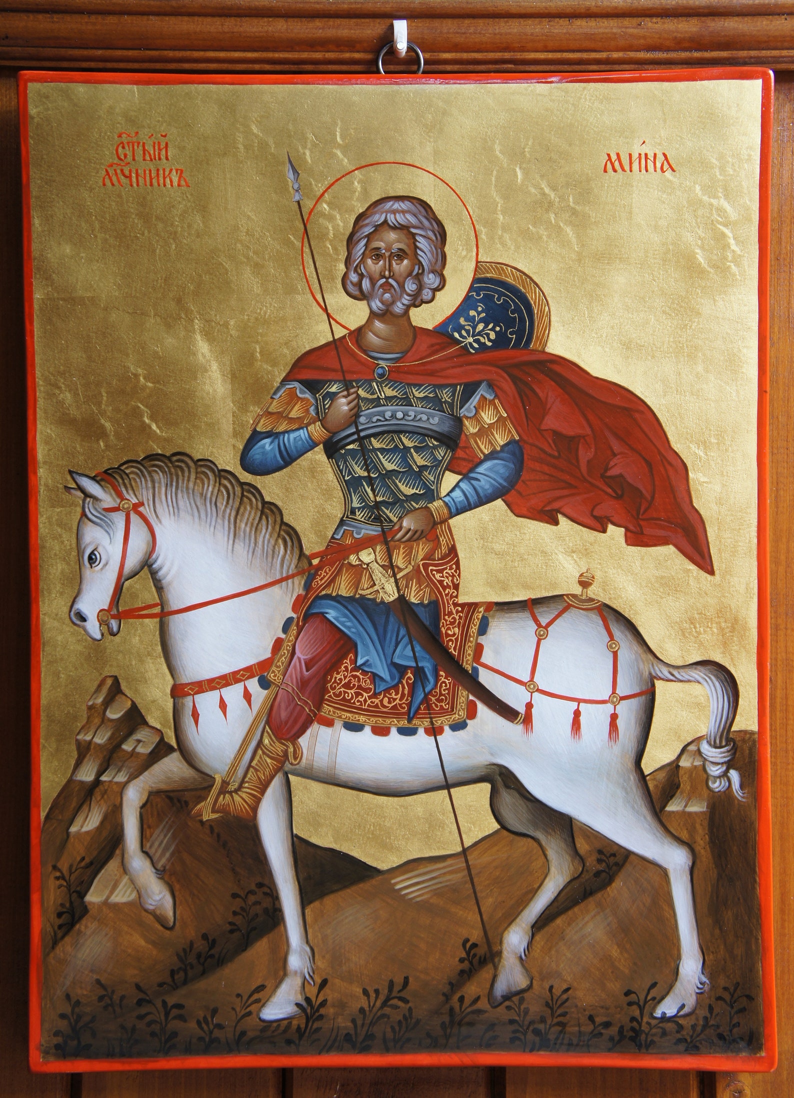 Saint Menas St Menas Saint Martyr Menas Orthodox Icon Hand - Etsy