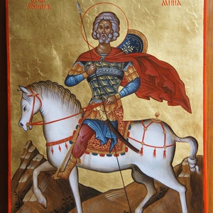 Saint Menas St Menas Saint Martyr Menas Orthodox Icon Hand Painted ...