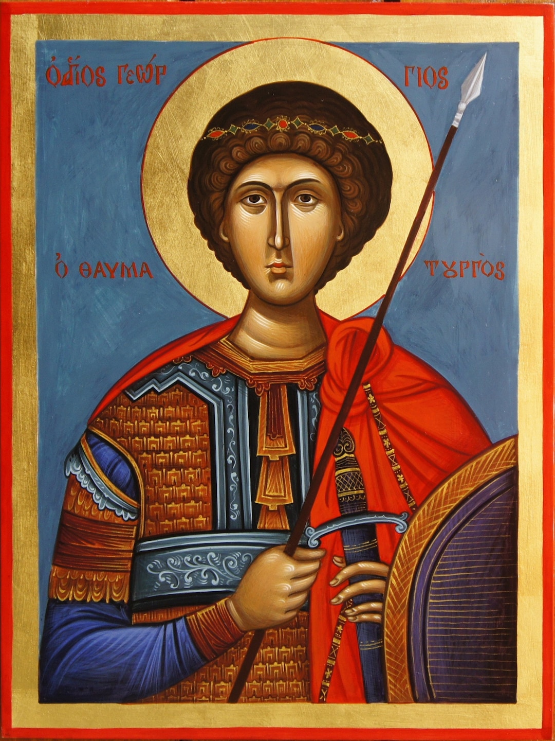 Saint George Arabic Icon St George Icon Hand Painted Orthodox Icon ...