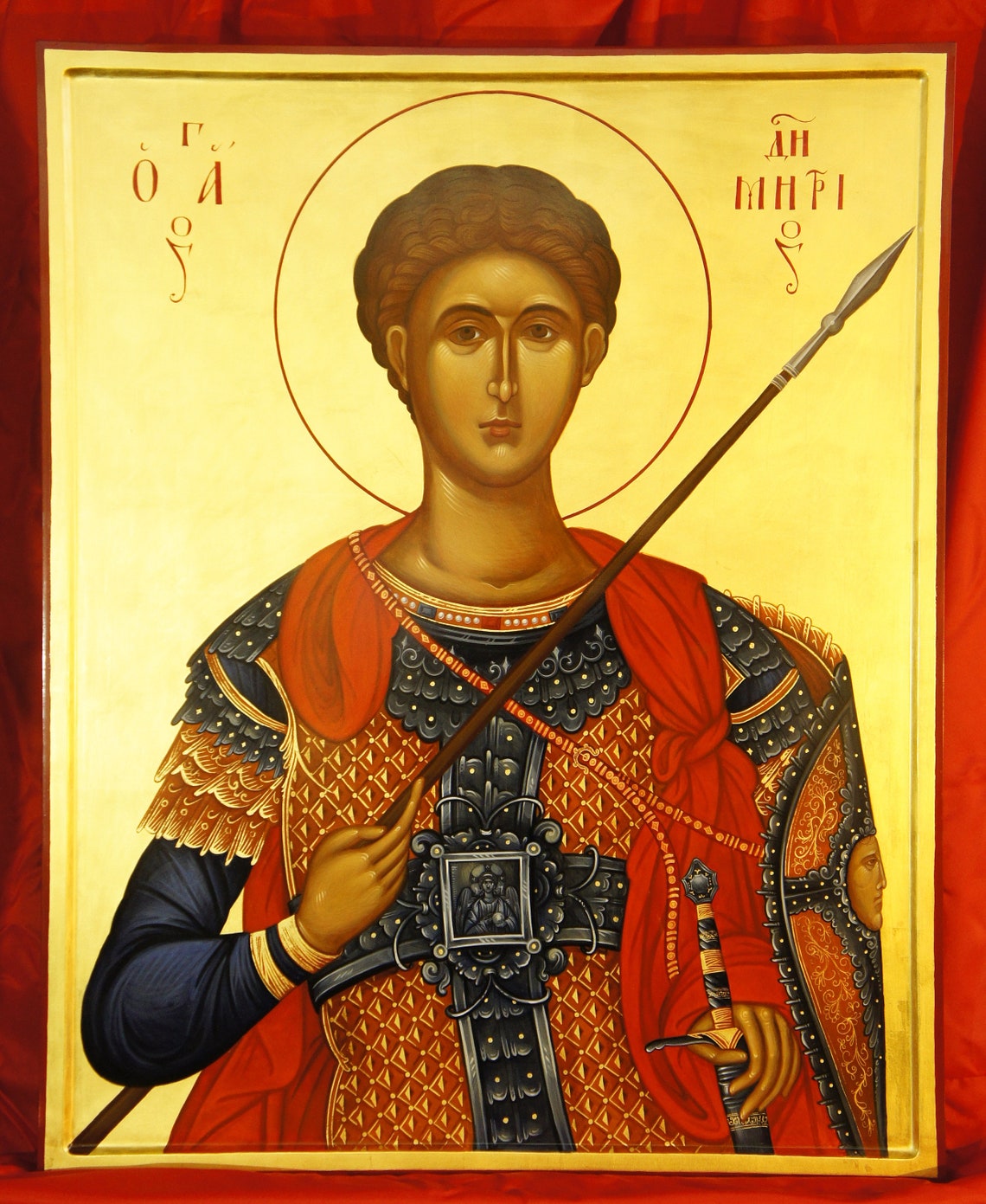 Saint Demetrios of Thessaloniki St Demetrios Hand Painted | Etsy