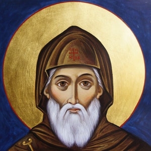 Saint Anthony Icon St Anthony the Great Orthodox Icon Hand Painted Icon ...