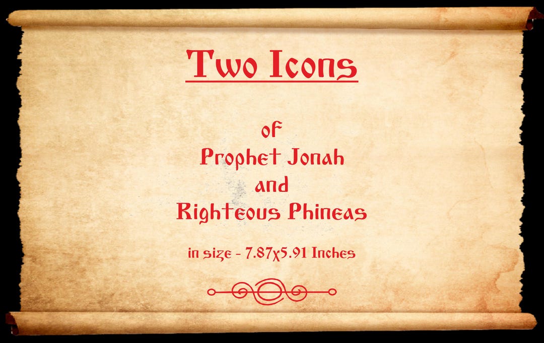 Two Icons of Prophet Jonah and Righteous Phineas - Etsy