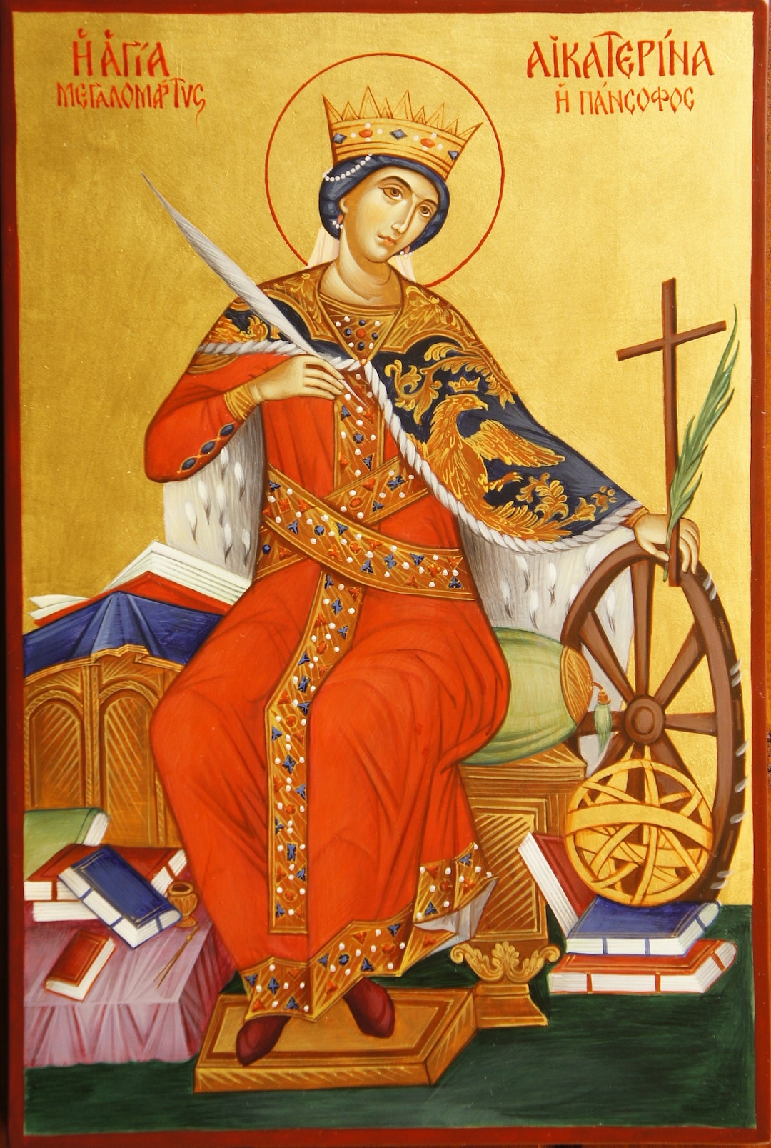 Saint Catherine St Catherine Icon of Saint Woman Martyr Hand Painted ...