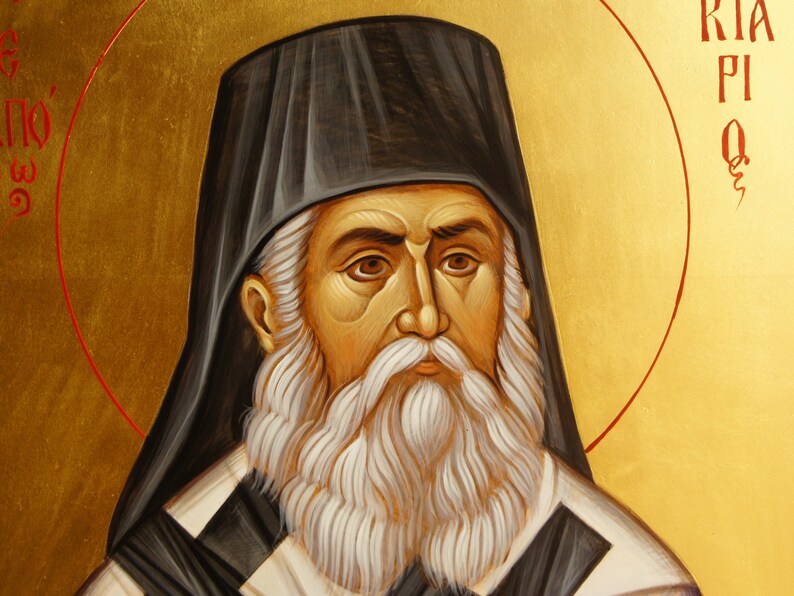 Saint Nectarios of Aegina Painted Orthodox Icon Painted Icon - Etsy UK