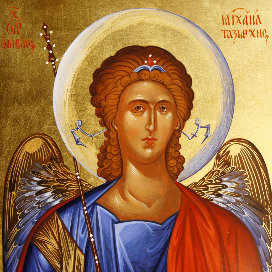 Saint Angel Michael Icon Great Warrior Archangel Michael Hand | Etsy