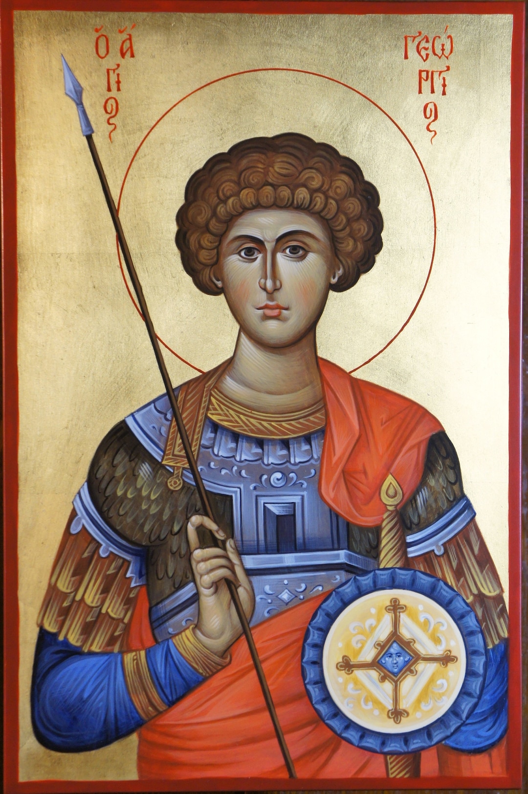 Saint George Icon St George Icon Hand Painted Orthodox Icon Warrior ...