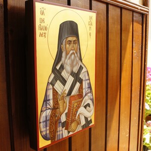 Saint Nectarios of Aegina Painted Orthodox Icon Painted Icon Handmade ...